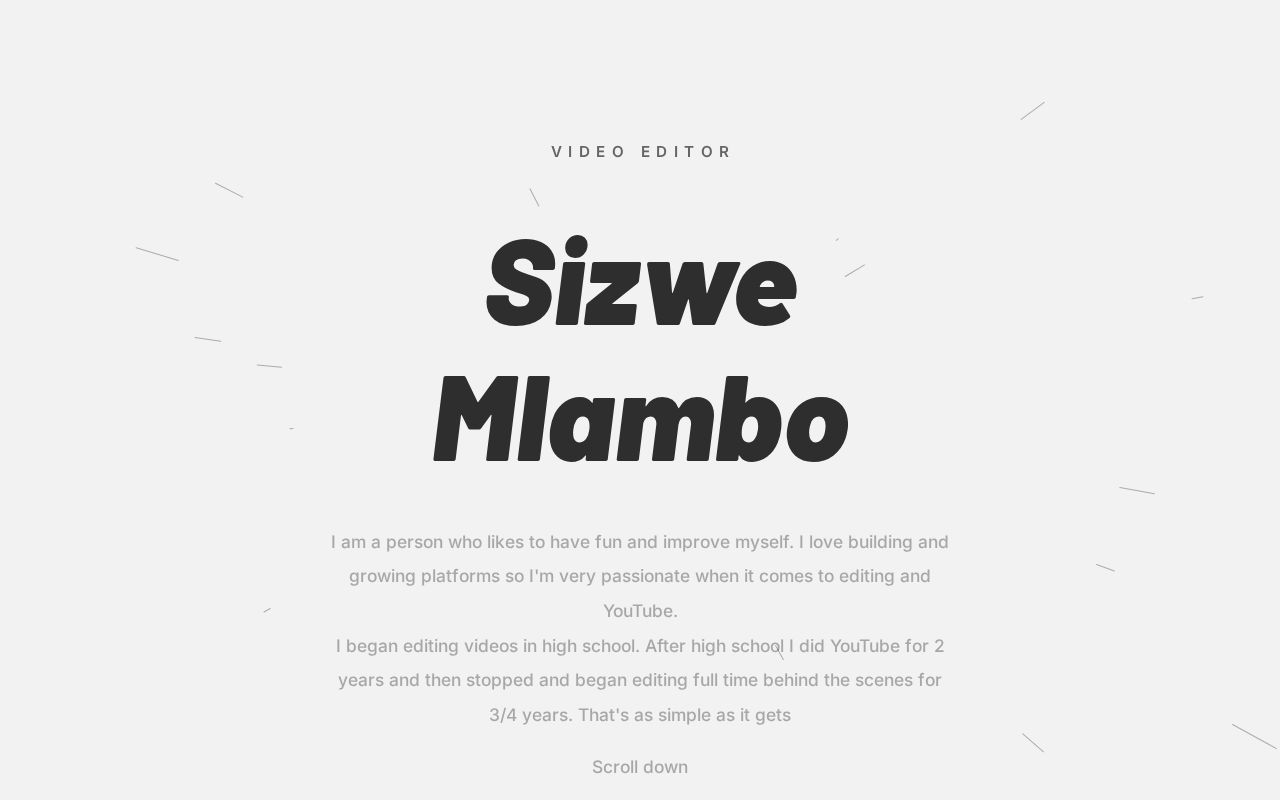 Sizwe Mlambo Portfolio
